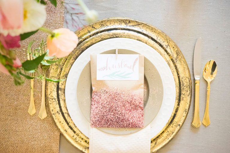 Styled Glamour Table Setting Metallic