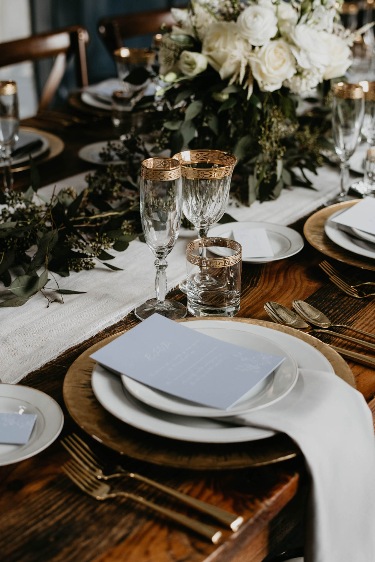 Light Blue Wedding Menus - Storyboard Wedding